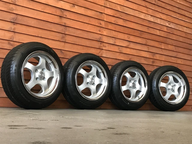 VOLKSWAGEN DEEP DISH alloy wheels, 15inch 4x100 with tyres Vw Polo Golf ...