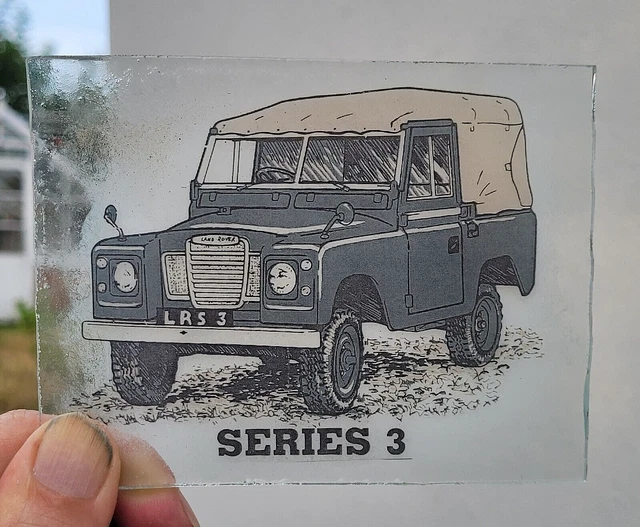 STAINED GLASS LAND Rover Series 3 traditional kiln fired permanent £20. ...