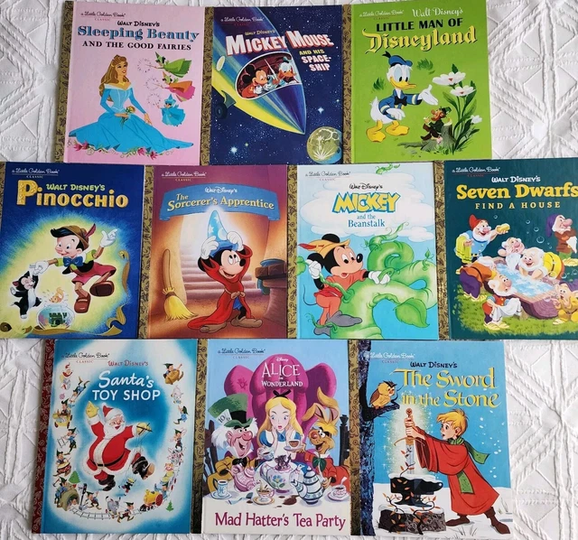 LOT OF 10 Little Golden Book Disney Classics Hardcover Mickey Mouse ...