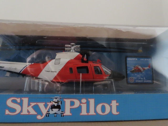 RAY SKY PILOT Agusta A109 Coast Guard Helicopter 1.43 Diecast Display ...