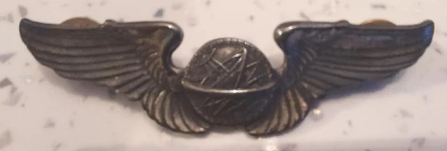 WW2 US ARMY AIR FORCE USAF USAAF NAVIGATOR WINGS BADGE Sterling Silver ...