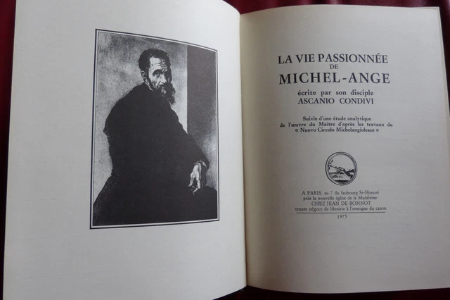 LA VIE PASSIONNÉE de Michel-Ange, par Ascanio Condivi (Ed. Jean de ...