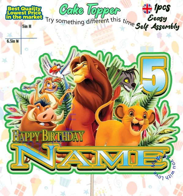 LION KING SIMBA Theme Birthday CakeTopper Kid Girls Cake Decoration ...