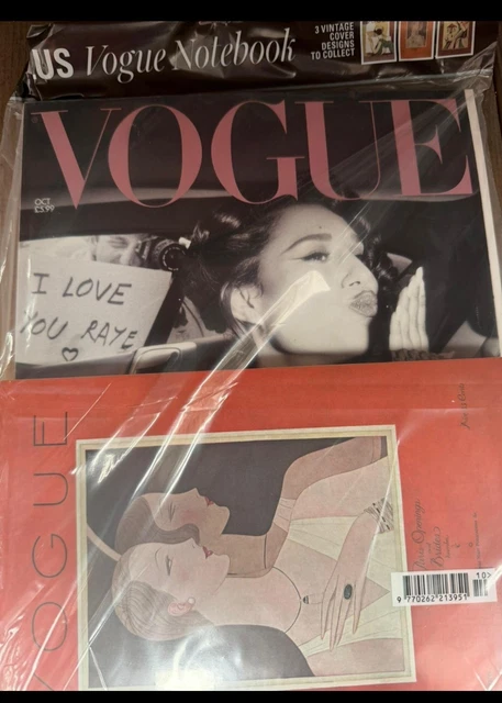 VOGUE UK MAGAZINE Oct 2025 RAYE finds her light + Vintage Cover Vogue ...