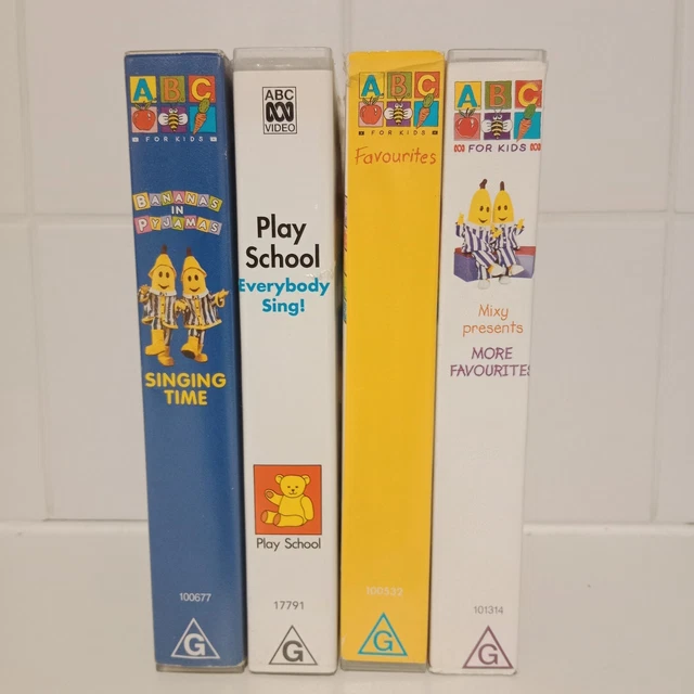 ABC KIDS VHS Videotapes Retro Play School Bananas In Pyjamas Thomas The ...