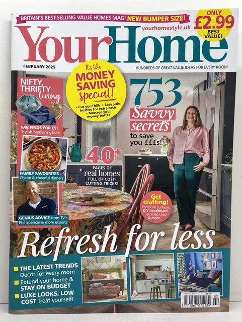 YOUR HOME MAGAZINE February 2025 Issue - Brand New - Ex Stock (002) £2. ...