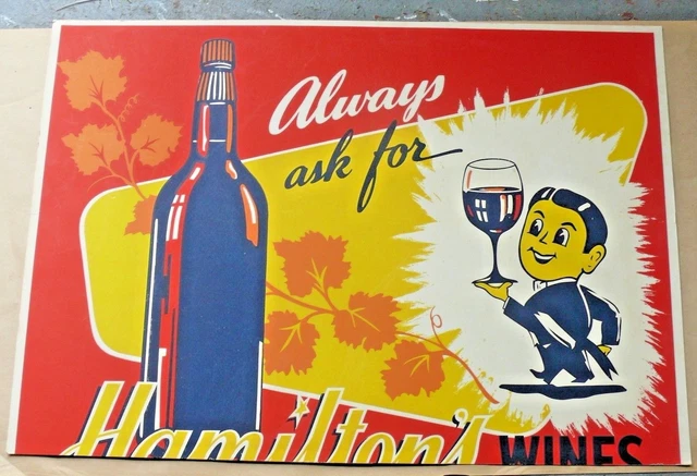 VINTAGE AUSTRALIAN HAMILTON'S Adverting Poster "Always Ask For Hamilton ...