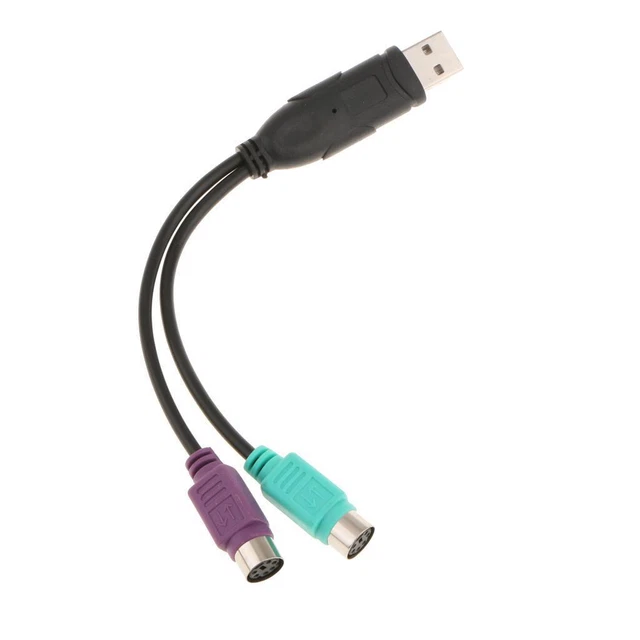 CÂBLE CONVERTISSEUR ADAPTATEUR USB Vers Double PS2 Pour Clavier Et ...