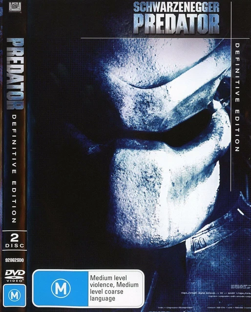 PREDATOR DVD MOVIE Definitive Edition HORROR/SCI-FI Arnold ...