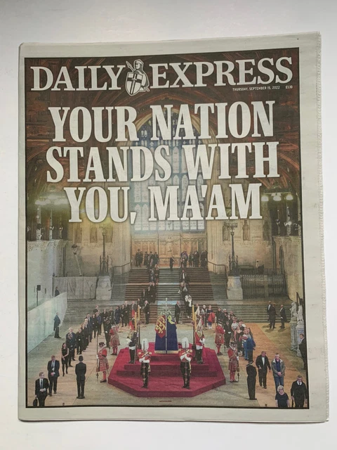 **QUEEN ELIZABETH II Death Uk Daily Express Newspaper 15Th September ...