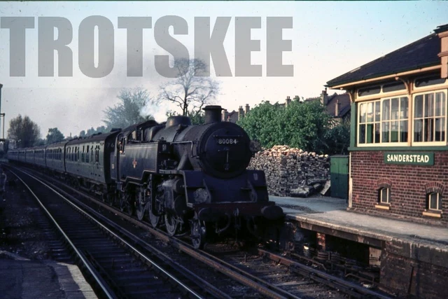 35MM SLIDE BR British Railways Steam Loco 80084 Class BR4 Sanderstead ...