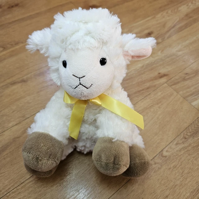 CARD FACTORY BLOSSOM BUDDIES SHEEP LAMB YELLOW Bow SOFT Toy CUDDLY Toy ...