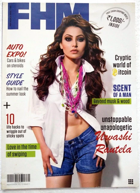 FHM INDIA 2018 Urvashi Rautela Anastasiya Mikhaylyuta Marina Kuwar Katy ...