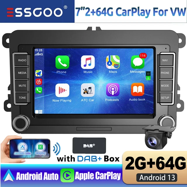 2+64G DAB+ CARPLAY 7" Car Stereo Radio Android 13 GPS For VW GOLF MK5 MK6 Passat £155.99 ...