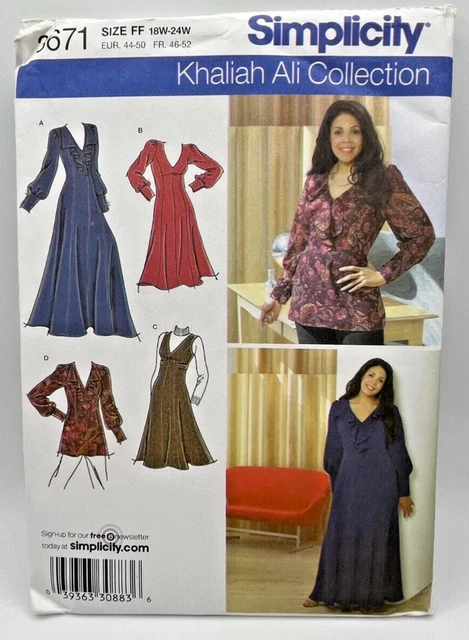 SIMPLICITY PATTERN 3671 Khaliah Ali Collection Size FF 18W-24W CUT at ...