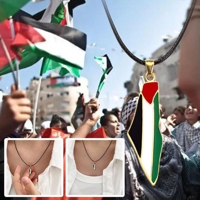 PALESTINE FLAG MAPS Necklace Pendants with 50cm Chain P9 Hot ...
