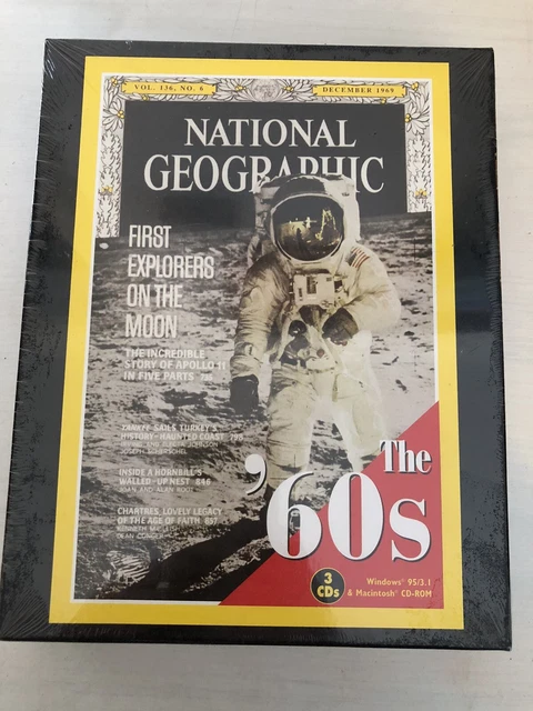 NATIONAL GEOGRAPHIC MAGAZINE The 60's CD Rom 3 Disc NEW SEALED Vol 136 ...
