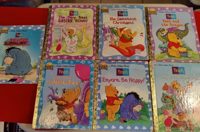 LOT OF 7 DISNEY Winnie the Pooh Little Golden Books 1996 - 1998 Vintage ...