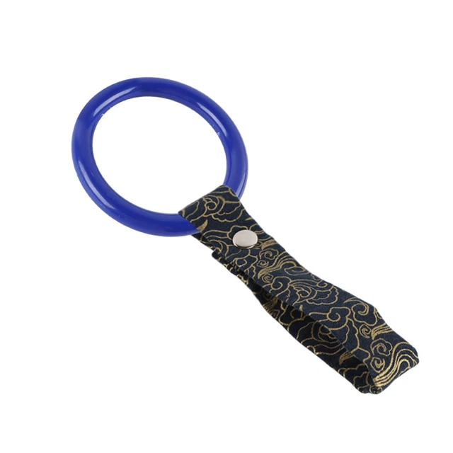 CAR ACCESSORY JDM Round TSURIKAWA Blue Ring Handle Strap Nylon Black ...