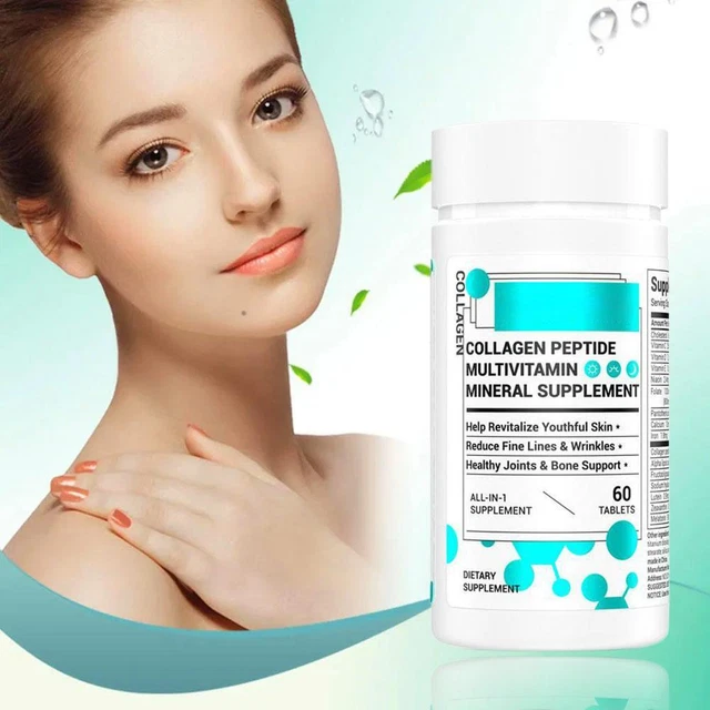 60PCS COLLAGEN COMPOUND Capsules, Maintain Skin Elasticity and Radiance ...