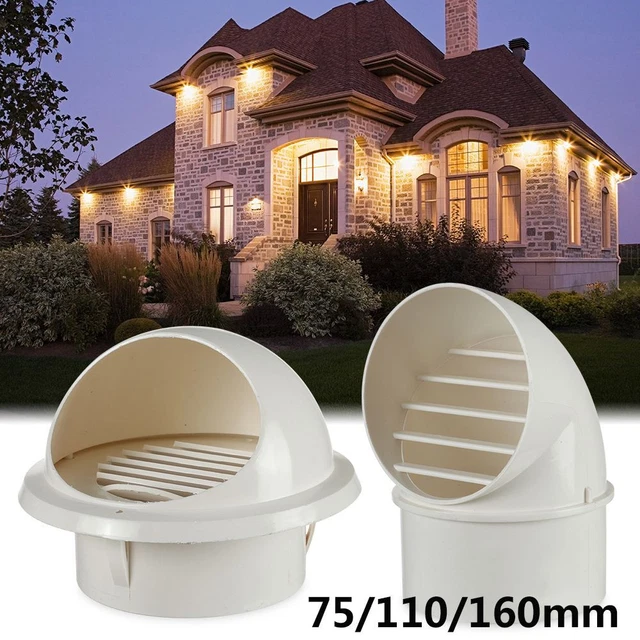 GRILLES VENTS WATERPROOF Cap Vent Outlet Cover Exterior Wall Air Vent ...