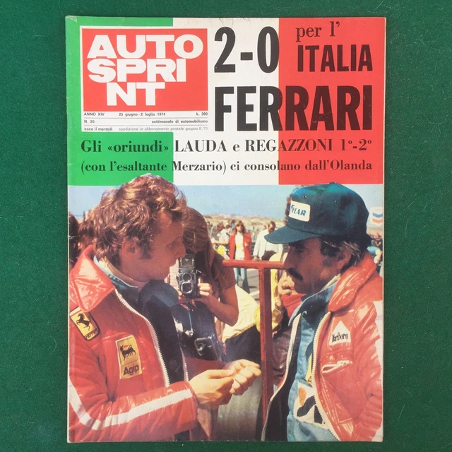 AUTO SPRINT N.26/1974 FERRARI LAUDA REGAZZONI MERZARIO Rivista/Magazine ...