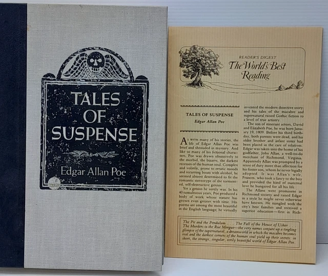 TALES OF SUSPENSE by Edgar Allan Poe Reader's Digest Hardcover Plus ...