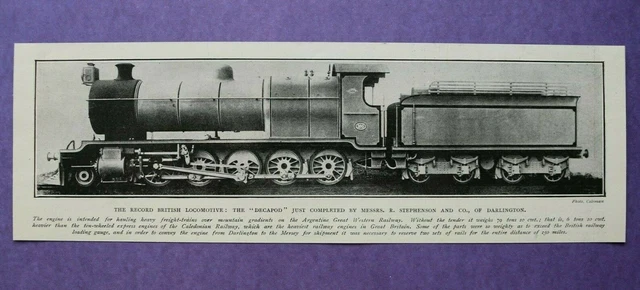 L2A) BRITISH LOCOMOTIVE 1905 The DECAPOD Railway Train Steam Locomotive ...