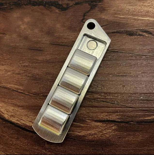 STAINLESS STEEL PUSH-PAPA Magnetic Decompression Push EDC Carry Boring ...