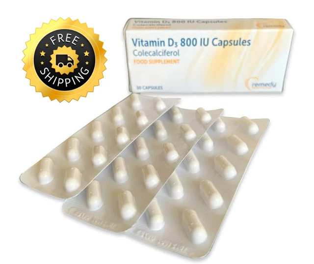 VITAMIN D 800IU | Colecalciferol Capsules | 120 Capsules Health Remedy ...