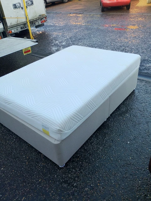 DOUBLE BED BASE with Tempur Sensation Supreme Mattress Double Size £297 ...