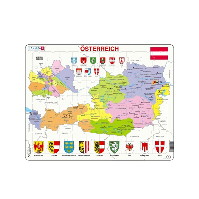 LARSEN K41 MAPPA Politica dell'Austria Edizione Tedesco Puzzle ...