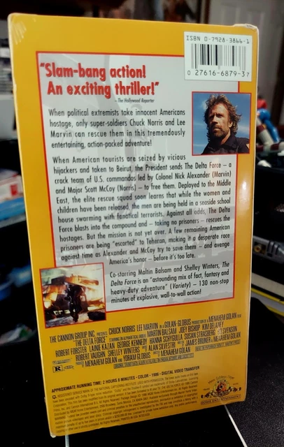 THE DELTA FORCE - VHS NEW SEALED RARE - 1986 Chuck Norris Lee Marvin ...