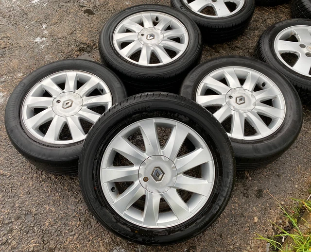 GENUINE OEM RENAULT Megane 16” 4x100 Alloy Wheels + 2 Tyres Scenic £119 ...