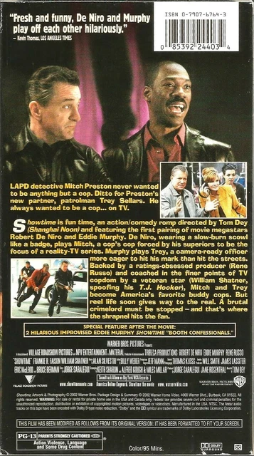SHOWTIME VHS 2002 Robert DeNiro Eddie Murphy Rene Russo William Shatner ...