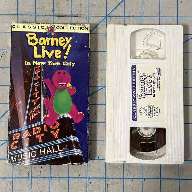 BARNEY LIVE IN New York City VHS Tape 1994 Sing Along Songs Classic ...
