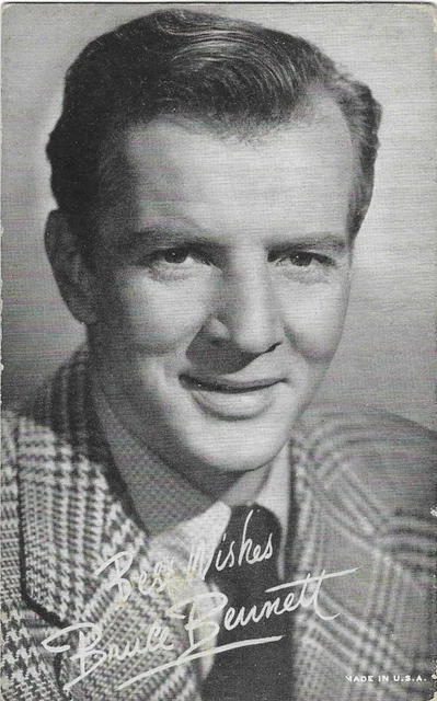 EXHIBIT CO. ARCADE ACTOR CARD 1940's BRUCE BENNETT!! RARE, POPULAR CARD ...