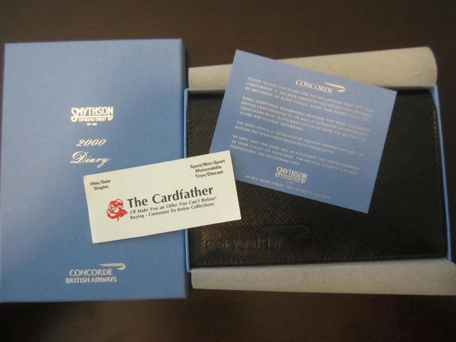 BRITISH AIRWAYS CONOCRDE Airplane Smythson Of Bond 2000 Diary With Mech ...