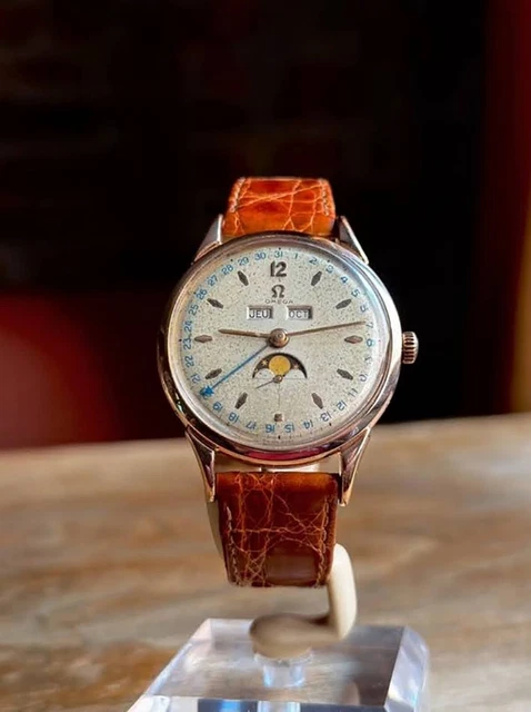 OMEGA COSMIC JUMBO 37mm Moonphase Triple Date Vintage Ref.2486-2 EUR 3. ...