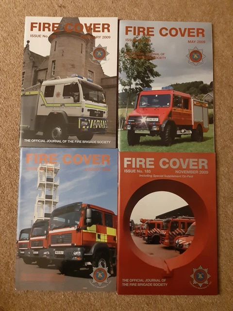 4X FIRE BRIGADE Society Fire Cover Magazines 2009 No. 182 to 185 £10.99 ...
