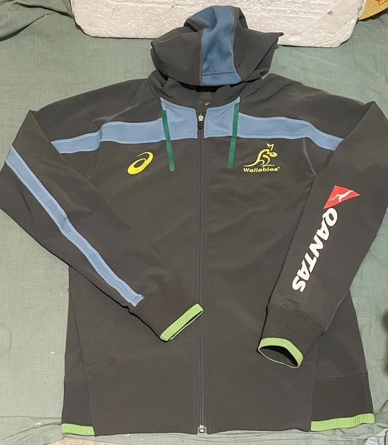 AUSTRALIA WALLABIES RUGBY Union Jacket Mens Training ASICS PLAYERS GEAR ...