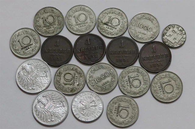 🧭 🇦🇹 AUSTRIA Massive Old Coins Lot Since 1851 B62 #47 Xc17 $65.11 ...