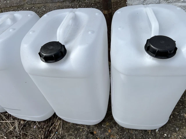 5 X 25 Litre Plastic Jerry Can Water Carrier Storage Containers Only ...
