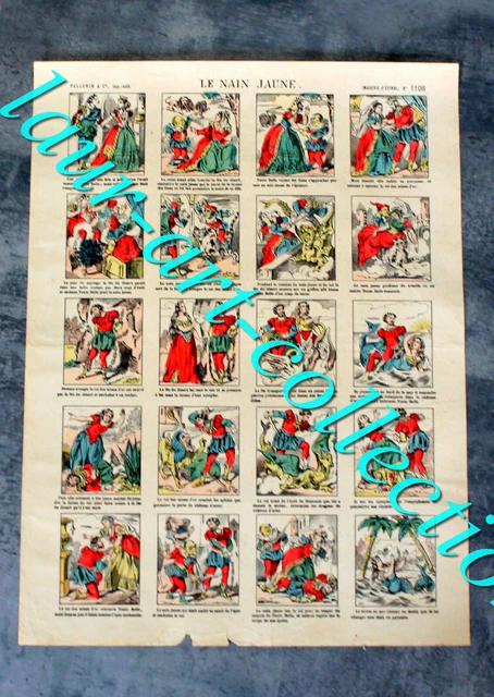 RARE ESTAMPE PELLERIN & Cie, IMAGERIE D'EPINAL - N°1108 LE NAIN JAUNE ... RARE ESTAMPE PELLERIN & Cie, IMAGERIE D'EPINAL - N°1108 LE NAIN JAUNE ...