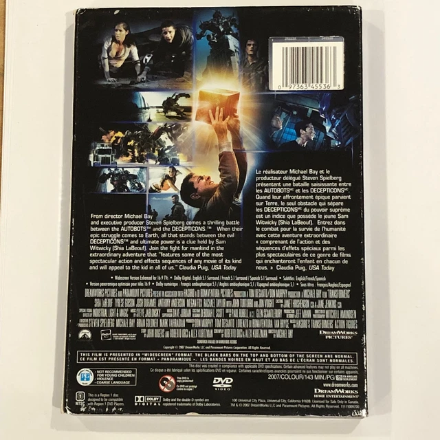 TRANSFORMERS DVD 2007 Michael Bay Action SciFi Widescreen Movie DreamWorks £5.21 - PicClick UK