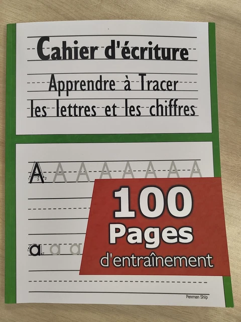 LIVRE CAHIER D'ÉCRITURE - Apprendre à Tracer les lettres et les ...