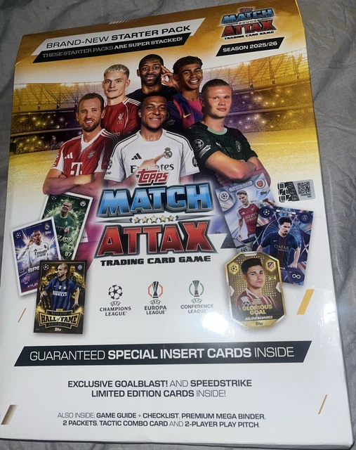 TOPPS MATCH ATTAX 2025/26 Trading Cards Game Starter Pack: Binder + Ltd ...