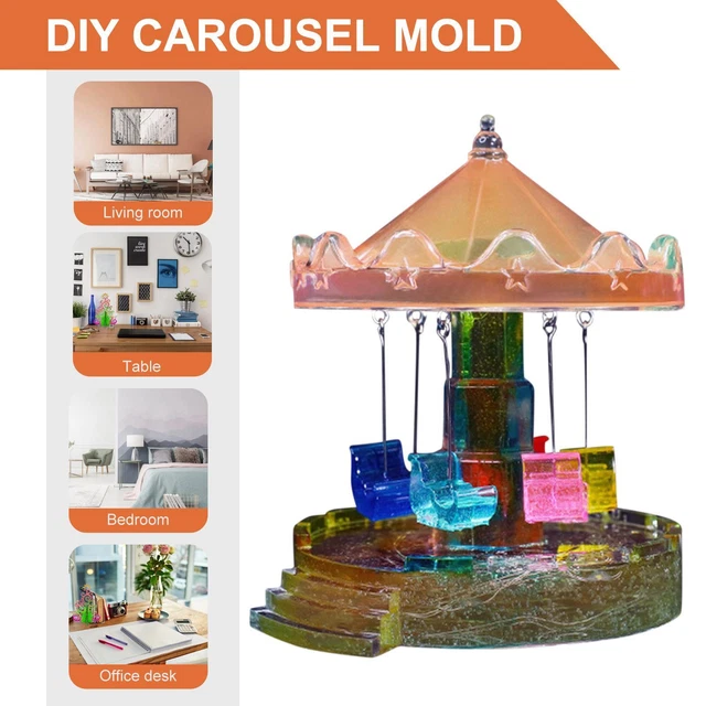 SILICONE MOLD - Carousel Swing Casting DIY Mould Kits for Epoxy Resin ...