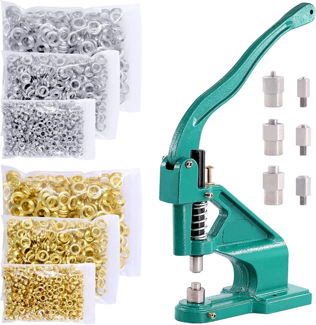 HEAVY DUTY HAND Press Eyelet Grommet Machine Punch Kit, Including 3 Dies (#0#2#4 $276.99 ...