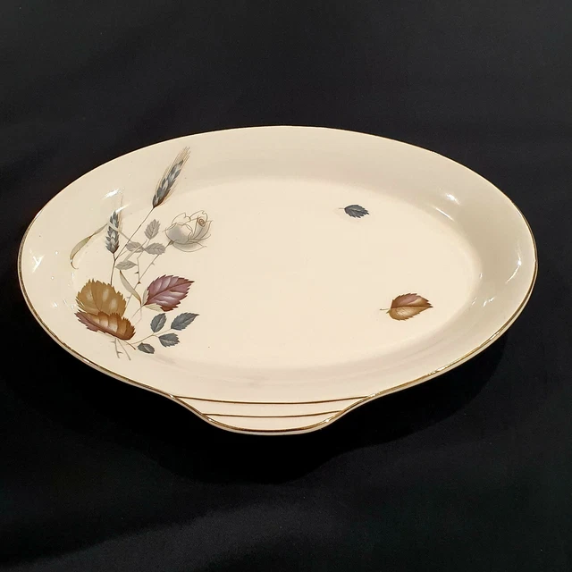 VINTAGE ENGLISH ALFRED Meakin Tabbed Sandwich/Biscuit Plate Rose ...